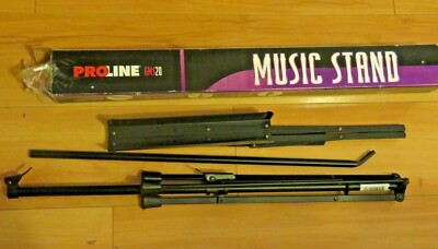 Proline GMS20 black Compact Adjustable Music Stand sheet holder folding ...