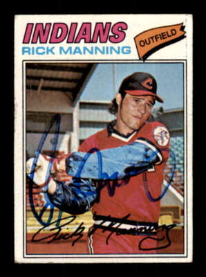 1977 Topps #115 Rick Manning AUTOGRAPHED!!! Indians 235188 | eBay