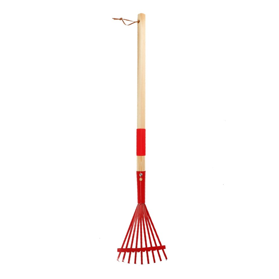 Small Leaf Rake-Wooden Handle Leaf Rake for Little Helper Courtyard ...