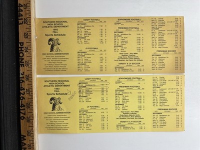 1992 Southern Regional High School Manahawkin NJ Vintage Sports ...