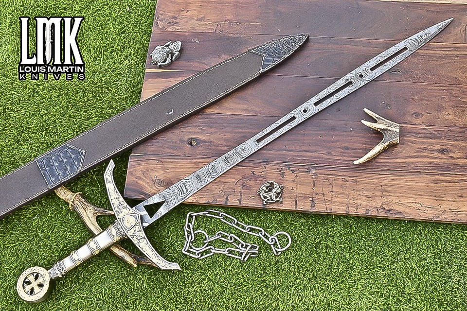 LMK Custom Forged Twist D2 Tool Steel Sword Damascus Veterans Gift ...