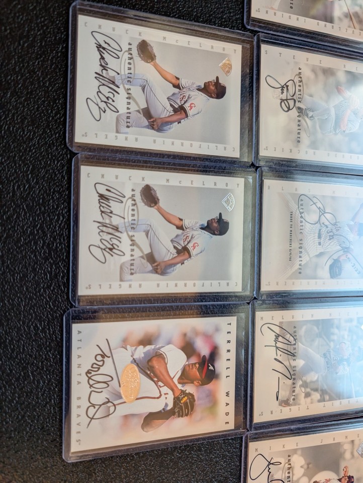 Lot of 23 1996 Leaf Signature Series Signatures Auto cards from sealed ...