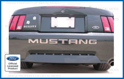 Ford Mustang Rear Bumper Inserts Letters Decals Stickers 99 00 01 02 03 ...