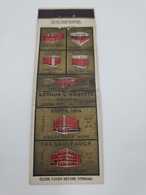 Aurther L Roberts Minnesota Hotels Matchbook Cover | eBay