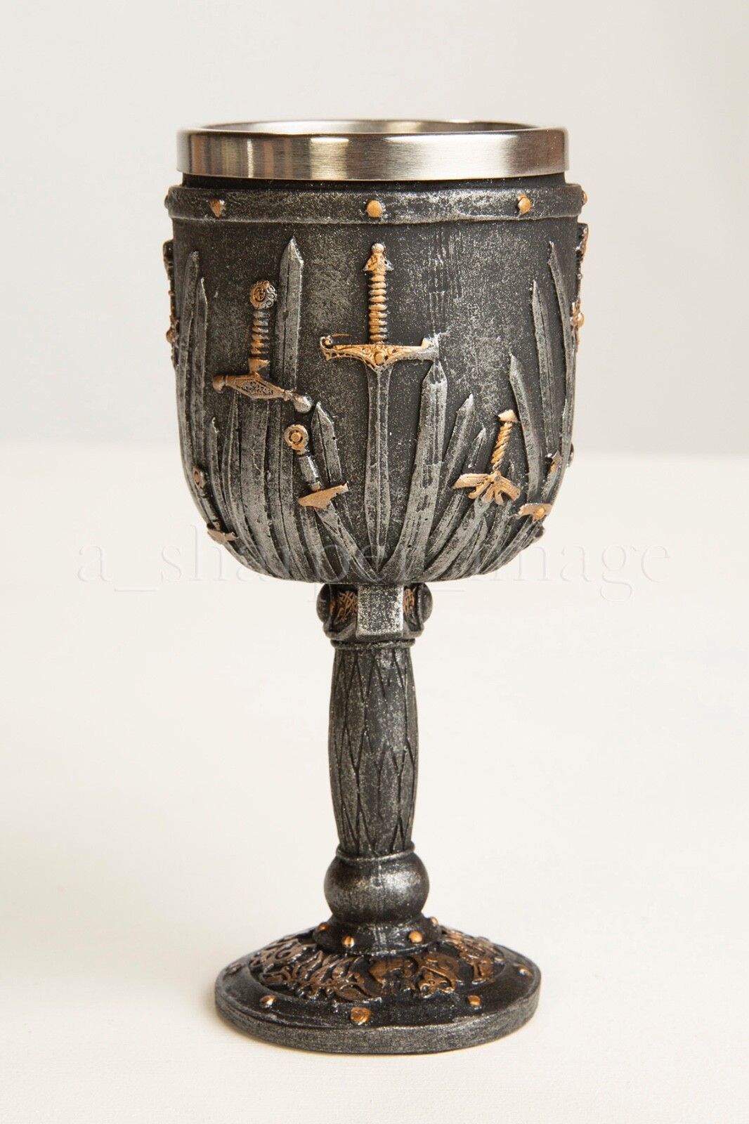 Knights Swords of the Realm GoT Goblet, Gothic Fantasy Chalice ...