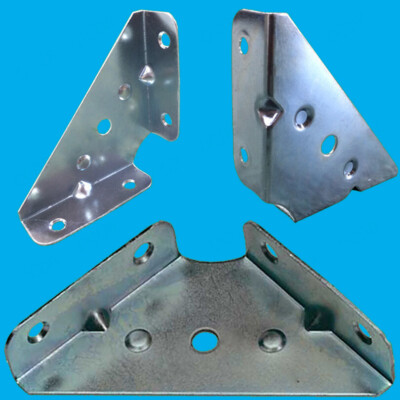 100x 65mm 2.5" Cranked Corner Gusset Brace Angle Brackets Cabinet ...