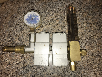 ESAB OXWELD R 502 FM 580 FLOW METER REGULATOR W/ SPARE | eBay