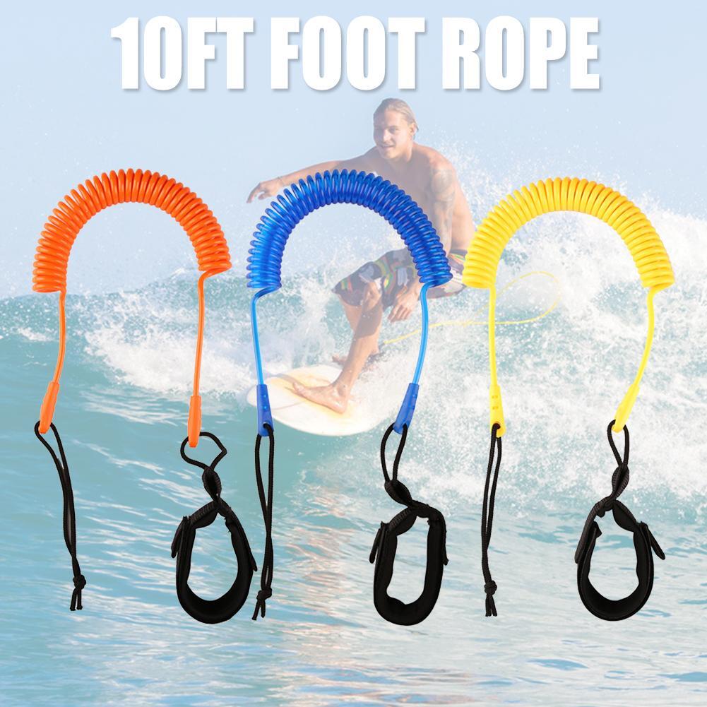 10ft Coiled SUP Leash Stand Up Paddle Board Surfboard Leash Leg Rope ...