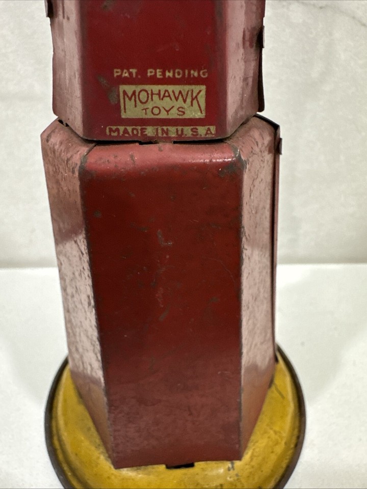 Very Rare Antique 1920'S Mohawk Toys Visible Gas Pump PlayGas Pump 10 1 ...