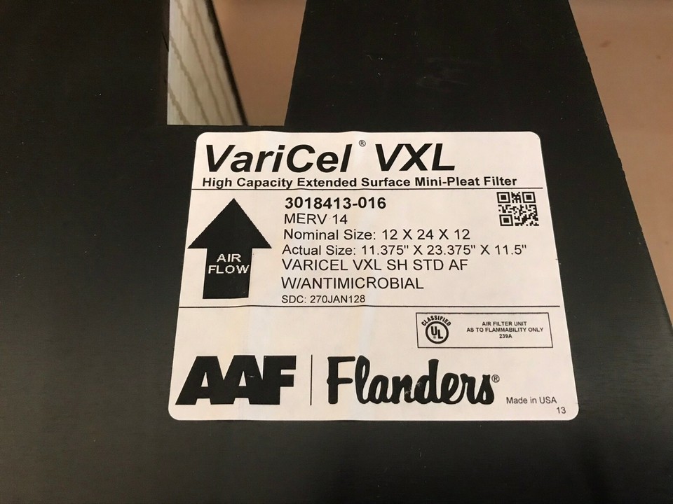 NEW AAF Flanders VariCel VXL 3018413-016 MERV 14 12x24x12 High Capacity ...