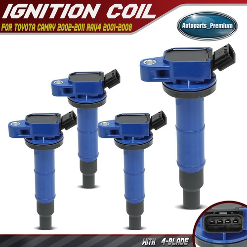 4x Blue Ignition Coils for Toyota Camry 2002-2011 RAV4 2001-2008 Corolla Lexus | eBay