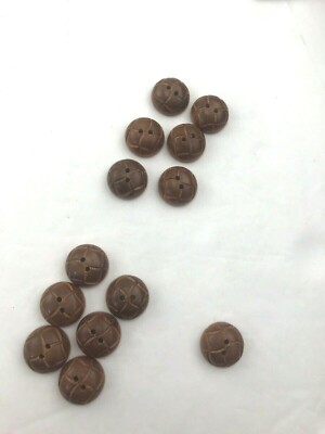 Vintage 19 pc brown buttons sewing craft supply scrapbook | eBay