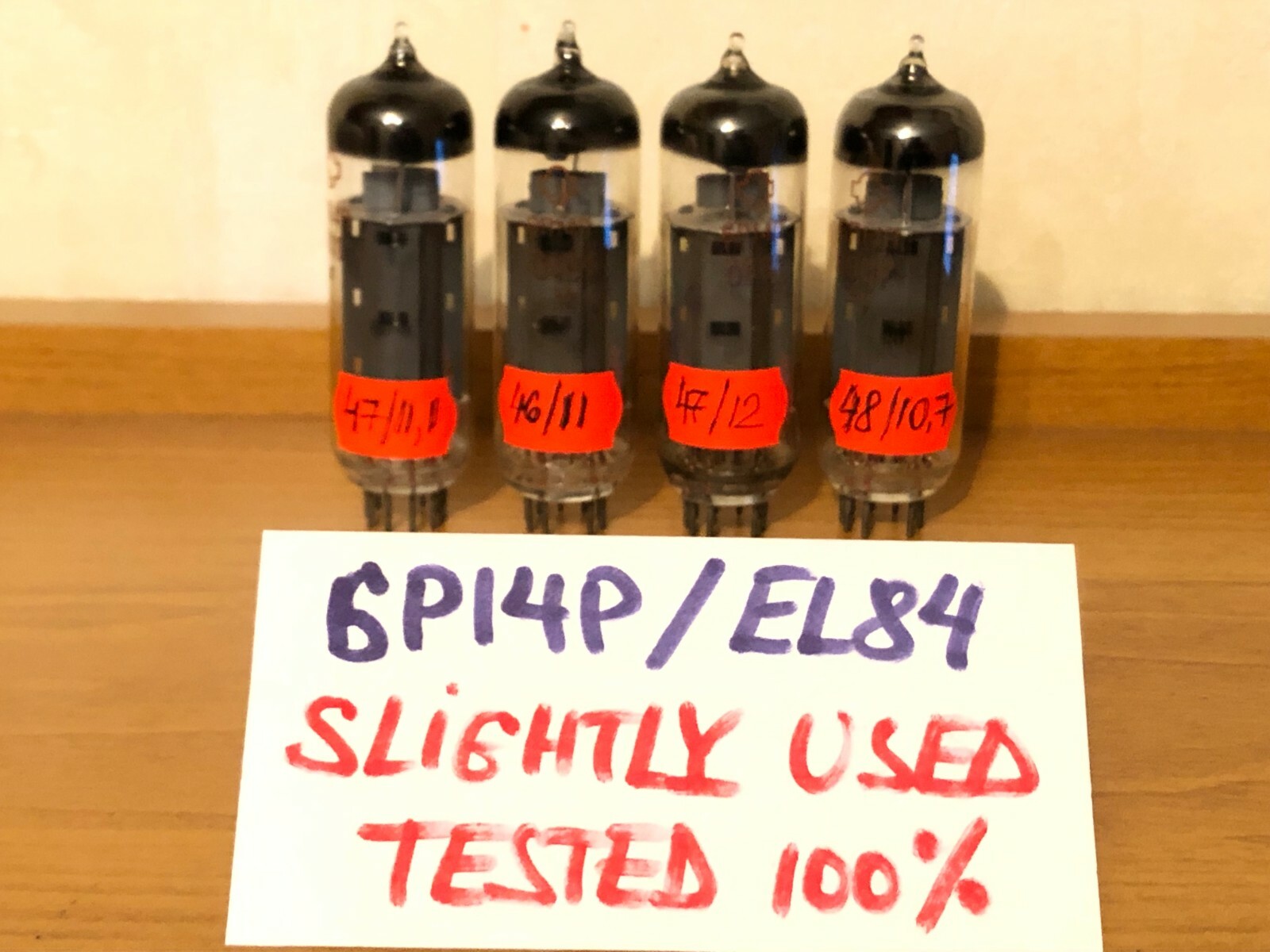 2x 6P14P (EL84, E84L, 6BQ5, ~6P14P-EV) USSR OUTPUT PENTODE, TESTED 100% ...