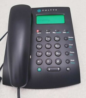 Zultys Zip 2x2 Phone with Power Supply Warranty Display MX30 IP VoIP | eBay