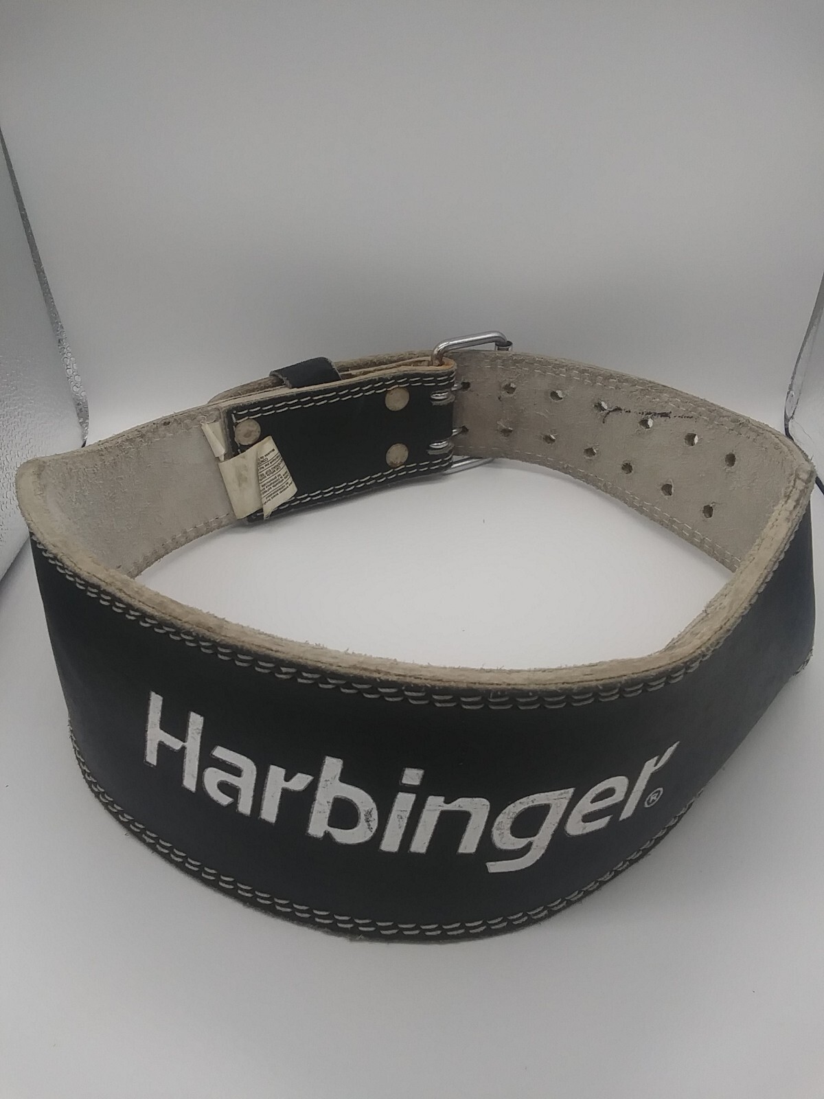 PREOWNED Harbinger Padded Leather Weight Lifting Belt Size Medium (BB ...