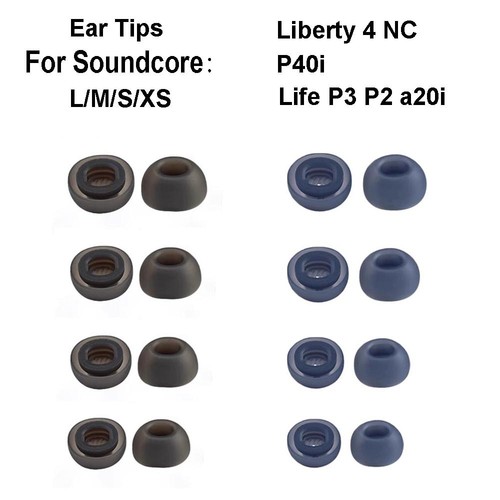 2Pairs Ear Tips for Anker Soundcore Liberty 4 NC P40i Life P2 P3 A20i ...