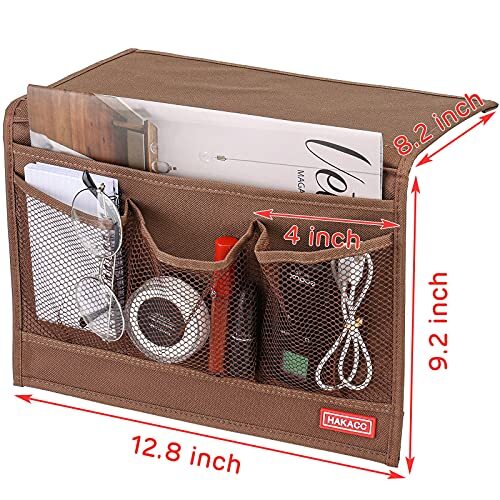 Bedside Storage Organizer Couch Remote Control Caddy Bed Table Holder ...