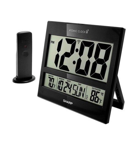 Sharp SPC1107 Digital Atomic Clock - Black for sale online | eBay