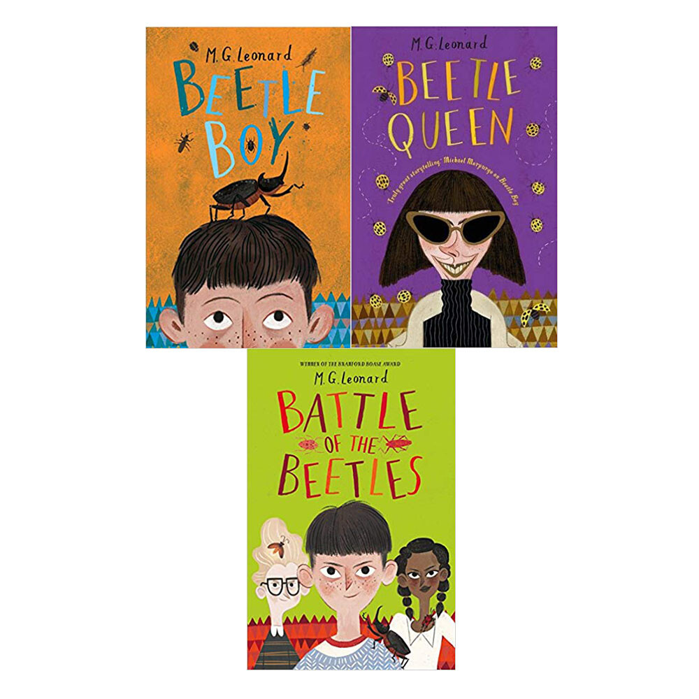 M.G. Leonard Collection 3 Books Set Beetle Boy Queen Battle of the ...