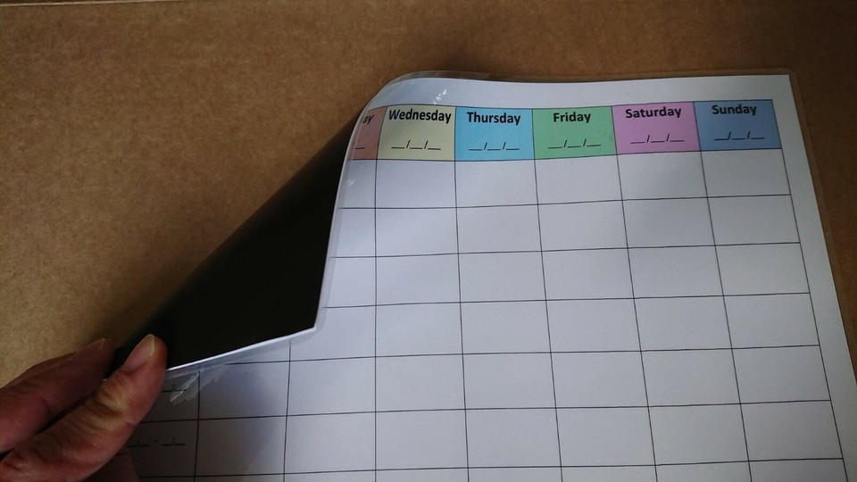 A4 Weekly Planner + marker w/ eraser (Daily-time schedule, magnetic ...
