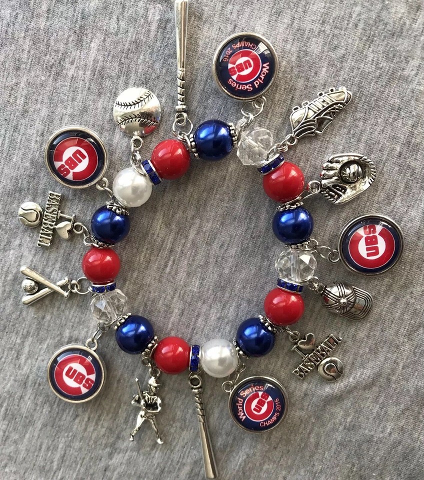 Chicago cubs beaded charm bracelet world series | eBay