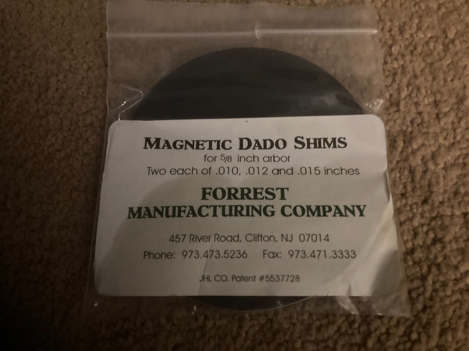 Dado shims, magnetic, Forrest, NOS | eBay