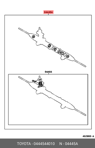 Genuine OE power steering repair kit, 0444544010 for TOYOTA 04445-44010 ...