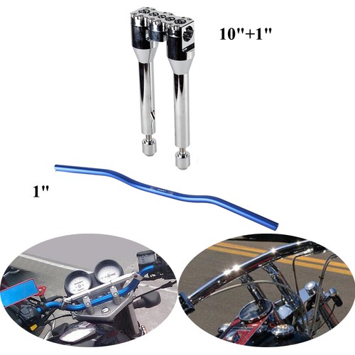 Club Style 1″ Handlebar w/ 10" Riser Kit For Harley Dyna Sportster FXD ...