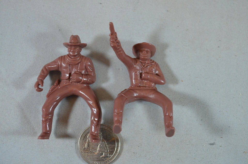 Marx Western Riding Cowboys Brown | eBay
