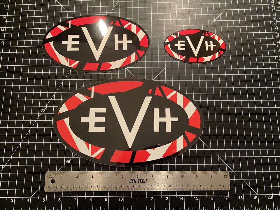 3 SIZES - EVH Eddie Van Halen Tribute Decal Sticker Rock Guitar Case ...