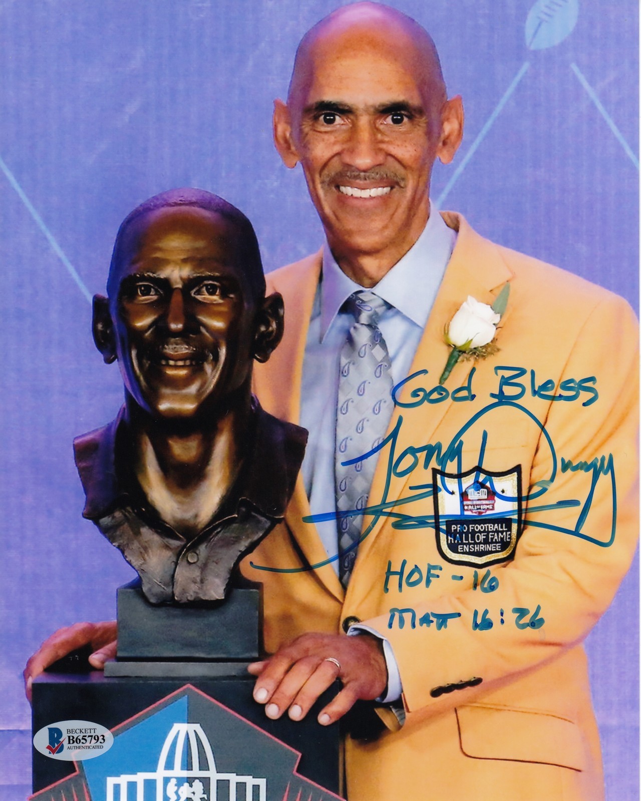 Tony Dungy Autographed Memorabilia | Signed Photo, Jersey, Collectibles ...