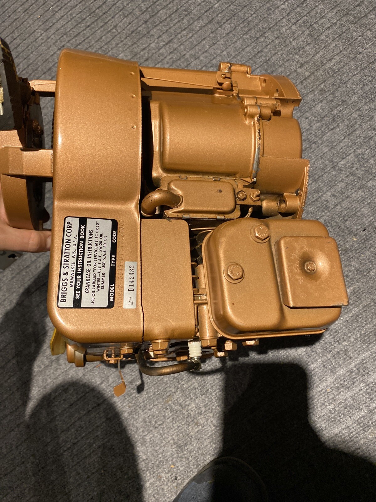 Briggs Vintage Nos 5hp Vertical Copper Engine | eBay