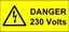 Electrical Voltage Stickers Danger Sign 50 x 25 mm 110 / 230 / 240 ...