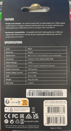Cooler Master LED Controller A1 Addressable Gen 2 RGB SEALED | eBay