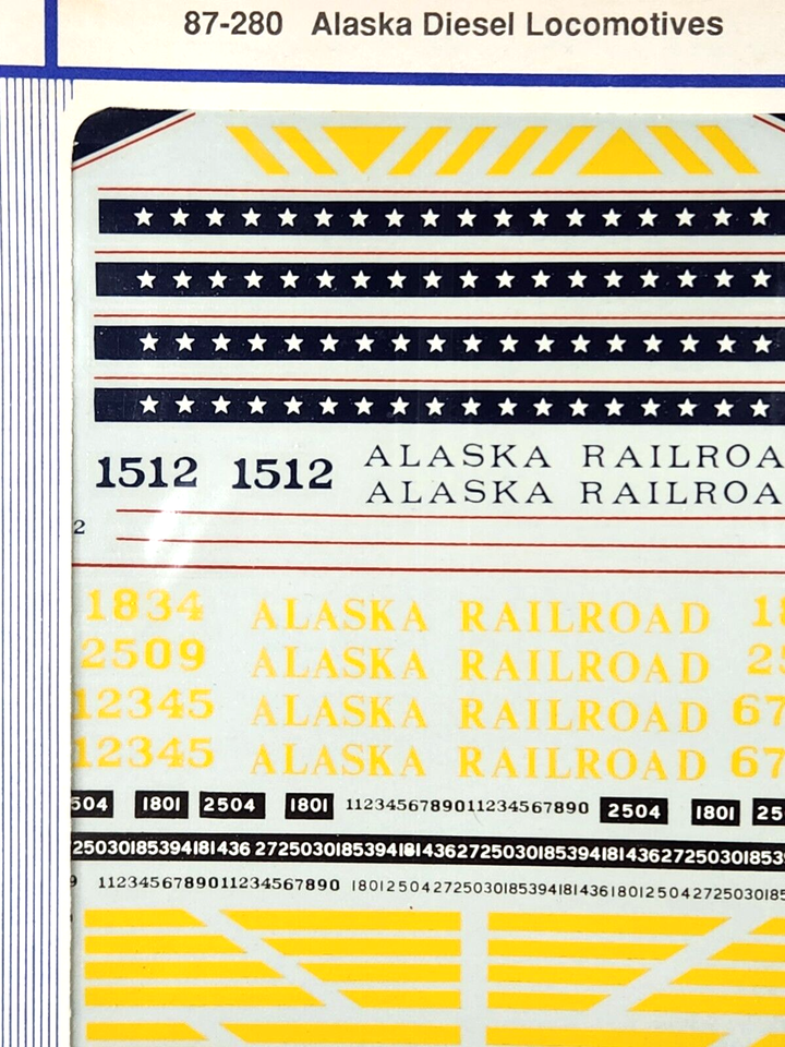 Microscale HO Scale Decals #87-280 Alaska Diesel Locomotives | eBay