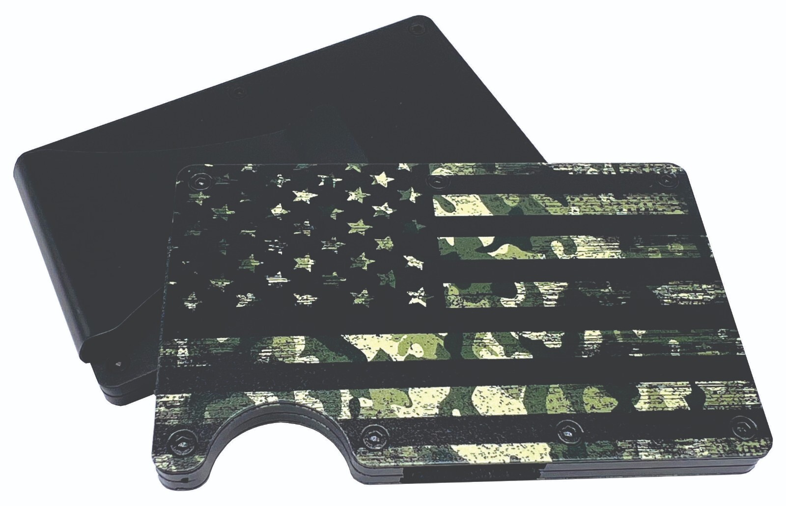 Camo American Flag RFID Wallet and Money Clip | UV Printed | Black | eBay