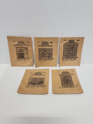 Mini Motif Country Beginner's Counted Cross Stitch Lot 5 Patterns ...