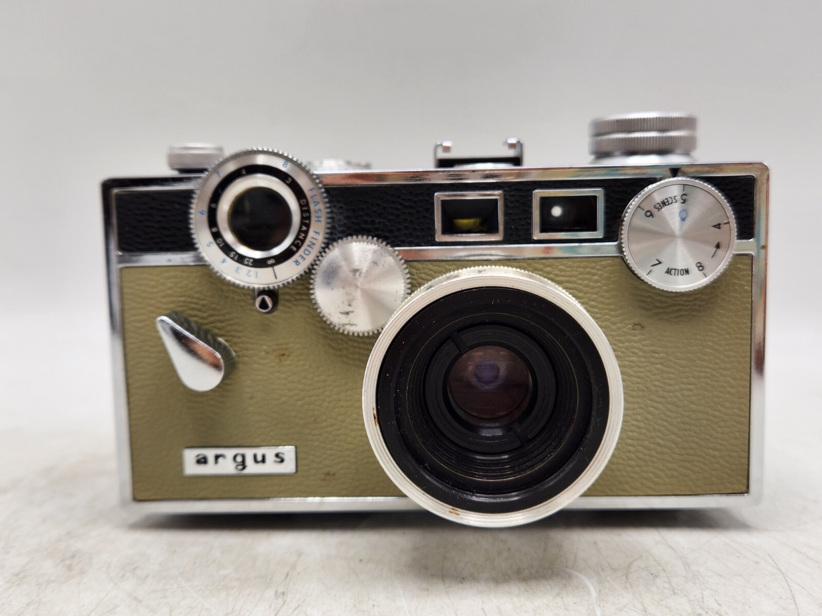 1962 Argus C3 Brick 35mm Camera Tan w/ 50mm F3.5 Cintar Lens - Harry ...