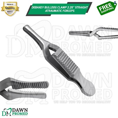 Dieffenbach Serrefine Debakey Bulldog Clamp 2.25" Straight Atraumatic ...