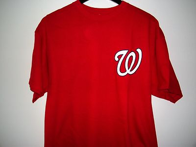 Washington Nationals Red Wordmark Tee NWT Sizes Small & Large | eBay