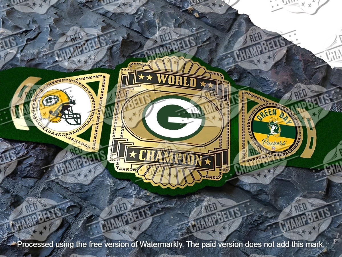 Green Bay Packers NFL Championship Belt Adult Size 2mm Brass | eBay
