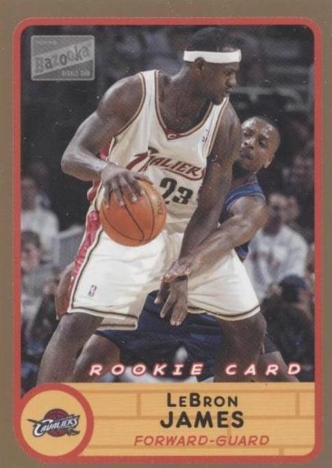2003-04 Bazooka - LeBron James #223 Gold White Jersey (RC) for sale ...