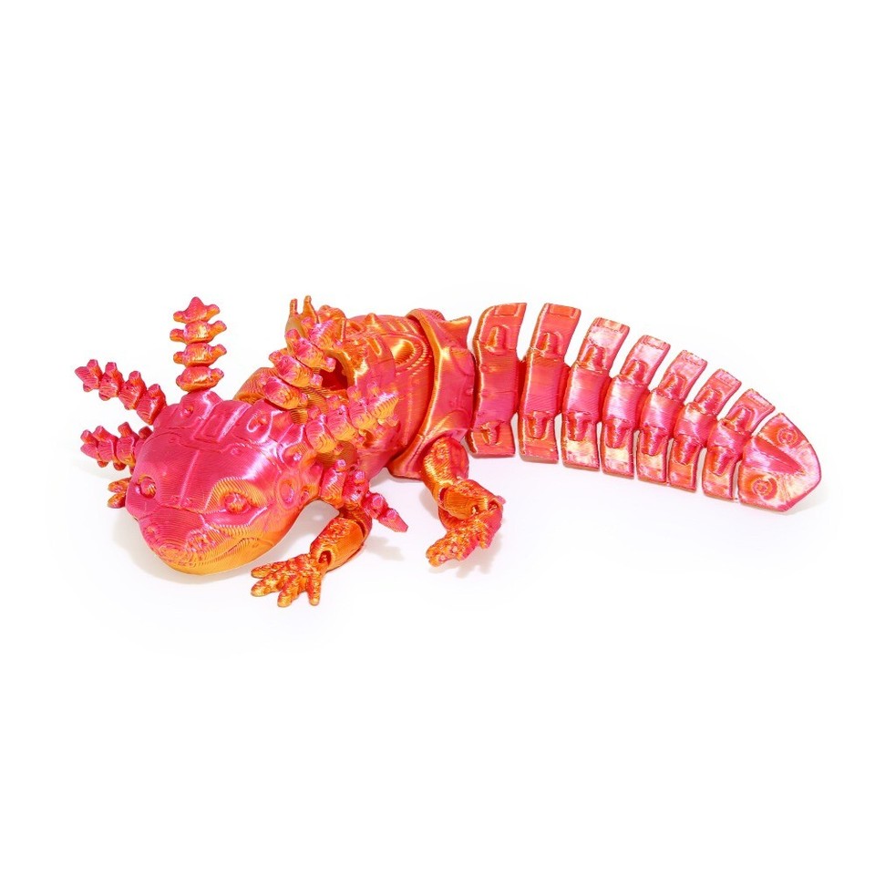 Multicolor Axolotl Action Figure Fine-tailed Axolotl Doll Desktop ...