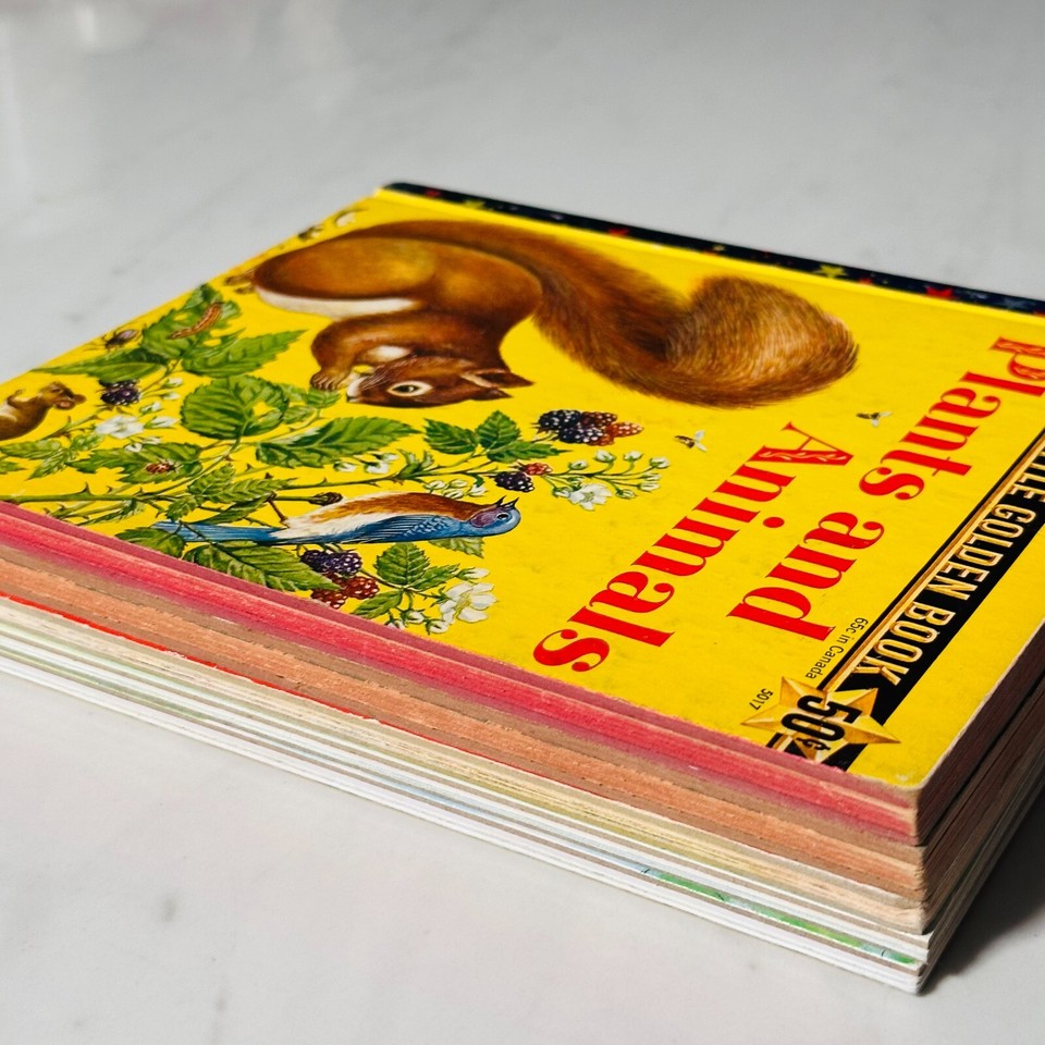 Little Golden Book - Vintage Lot of 5 Sam Firehouse Plants Animals God ...