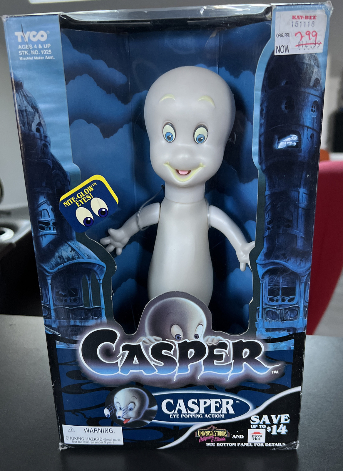 Casper Eye Popping Action With Night Glow Eyes NIB | eBay