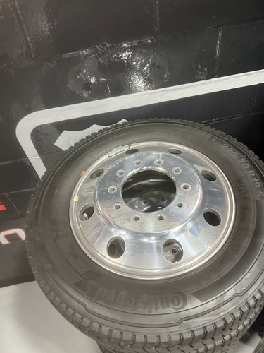 NEW FORD F450 F550 RAM DUALLY CONTIENTAL TIRES ON STOCK 10 LUG WHEELS ...