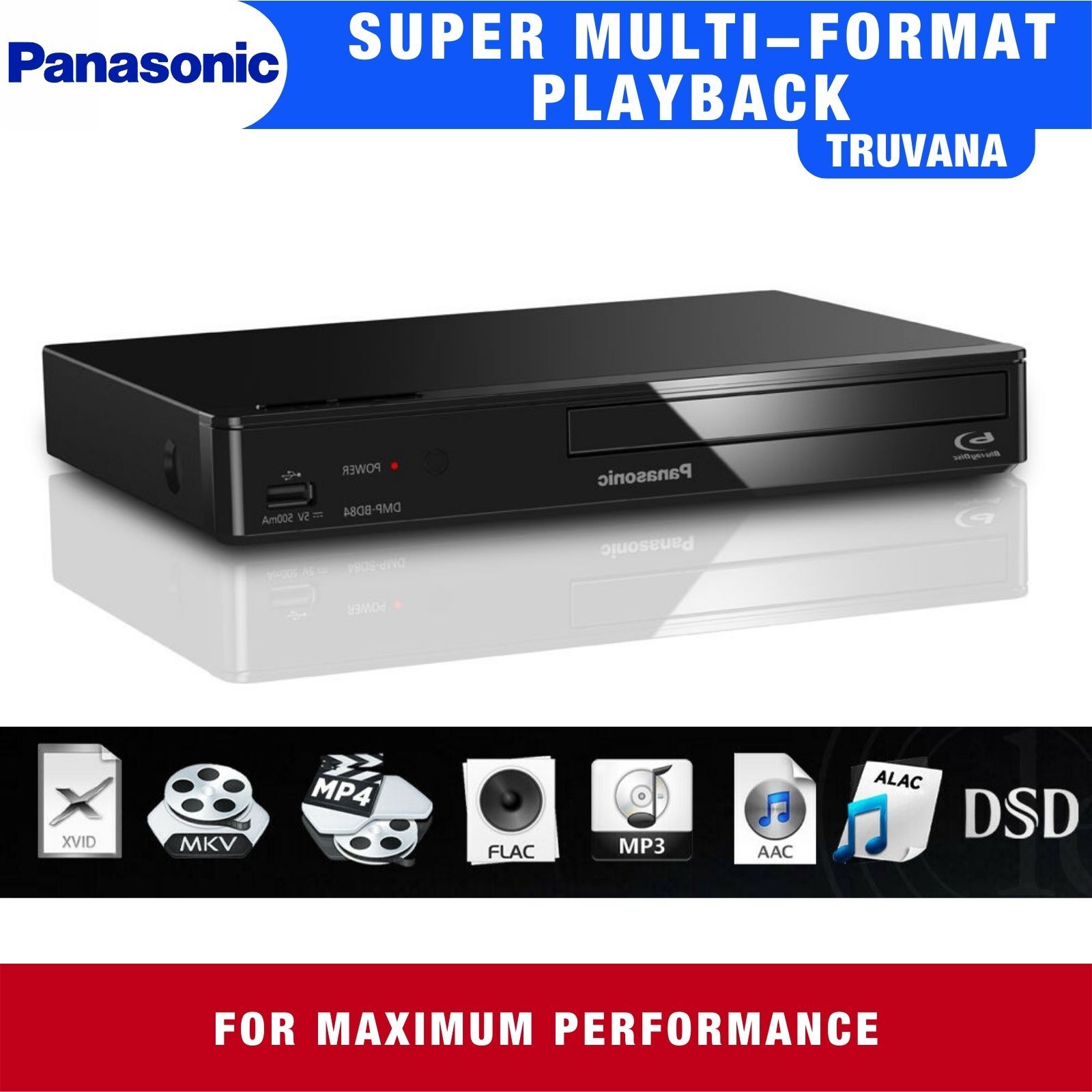 Blu-Ray DVD Player Blue Ray Disc Full HD Multi Format USB HDMI Dolby ...