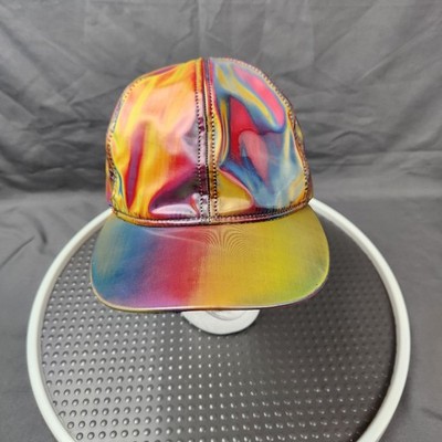 Back to the Future Hat Cap Strap Back Iridescent Rainbow Marty McFly ...
