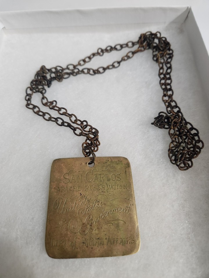 Very Rare 1878 Apache San Carlos Apache Reservation Hate Tag | eBay