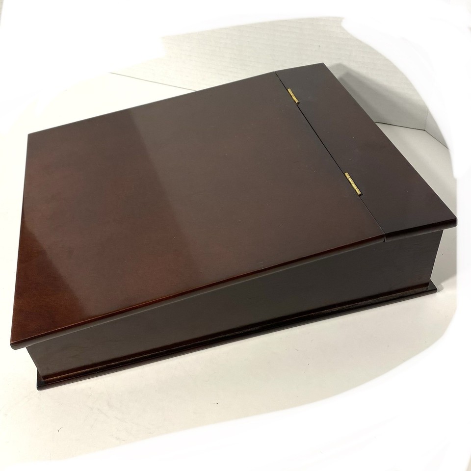 Vintage BOMBAY Wood Hinged Lap Desk / Writing Box | eBay